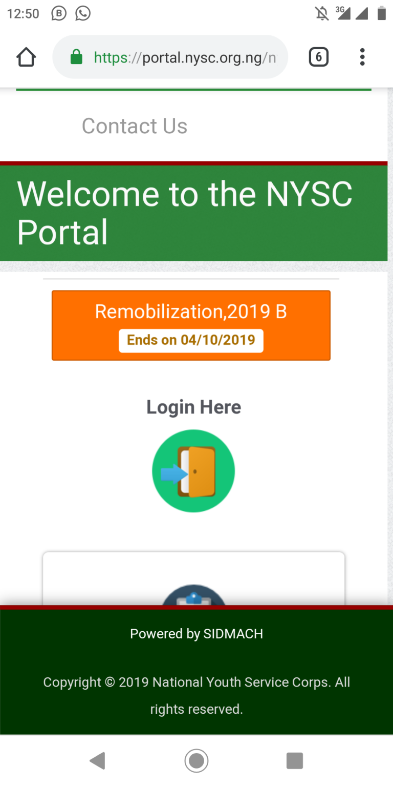 NYSC Portal Is Open For Remobilization - See Details