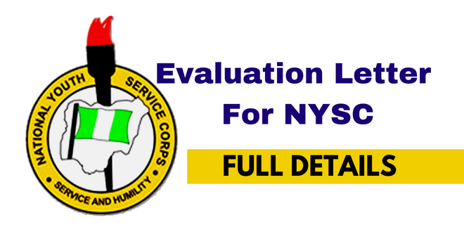 Evaluation Letter For NYSC - Everything Explained